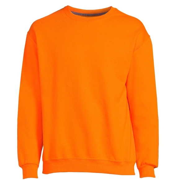 Athletic Works | Shirts | Orange Mens Fleece Crewneck Sweatshirt | Poshmark